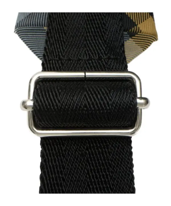 Burberry Classic Checked Backpack With Equestrian Knight Design - Black
