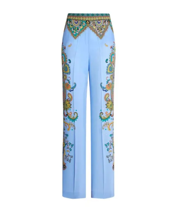 Etro Paisley Print Wide-leg Trousers