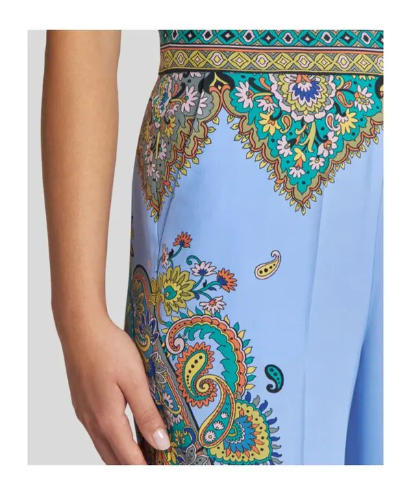 Etro Paisley Print Wide-leg Trousers