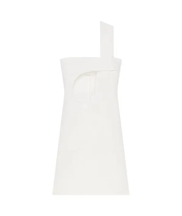 COURREGES Cut-out Satin Dress - White