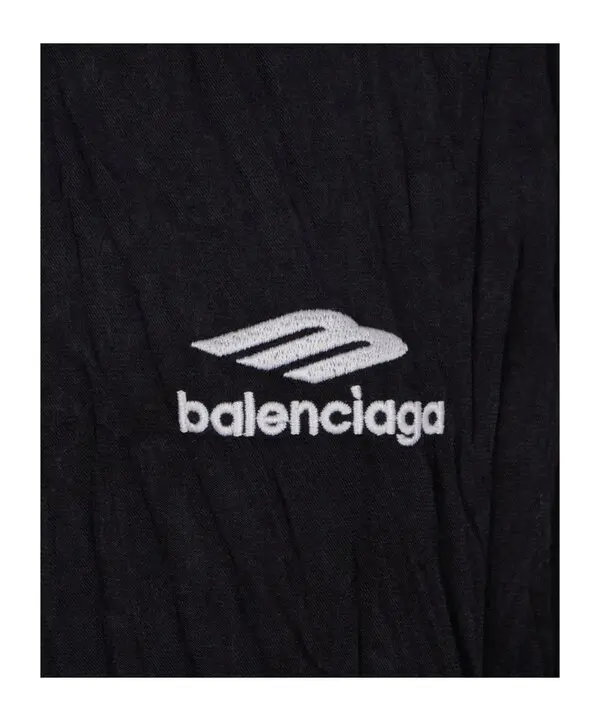 Balenciaga 3b Sports Icon Embroidered Zip-up Jacket - Black