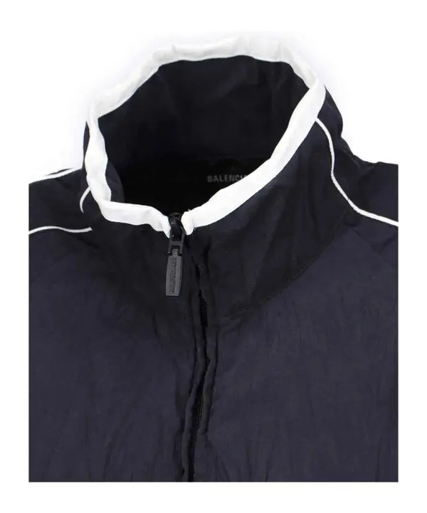 Balenciaga 3b Sports Icon Embroidered Zip-up Jacket - Black