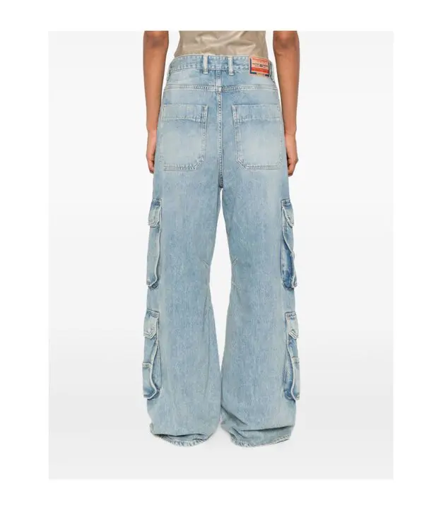 DIESEL® D-sire Straight Leg Cargo Jeans - Blue