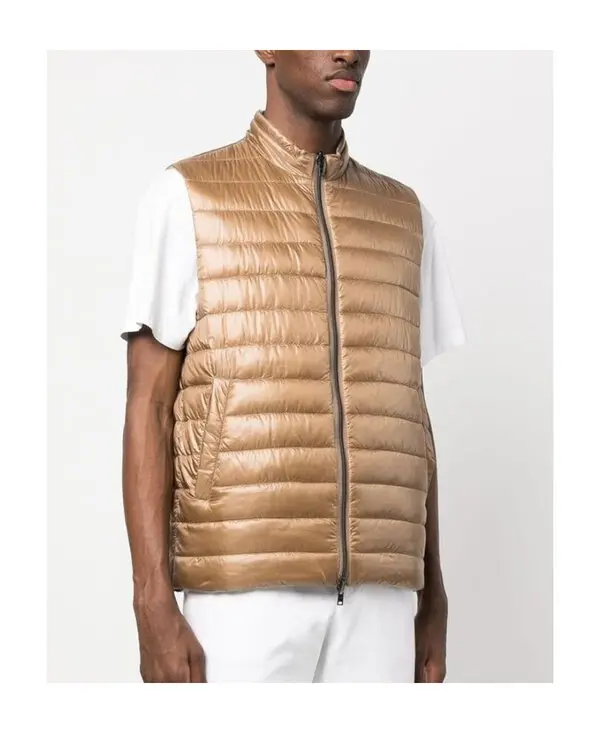Herno Quilted Down Gilet - Nude