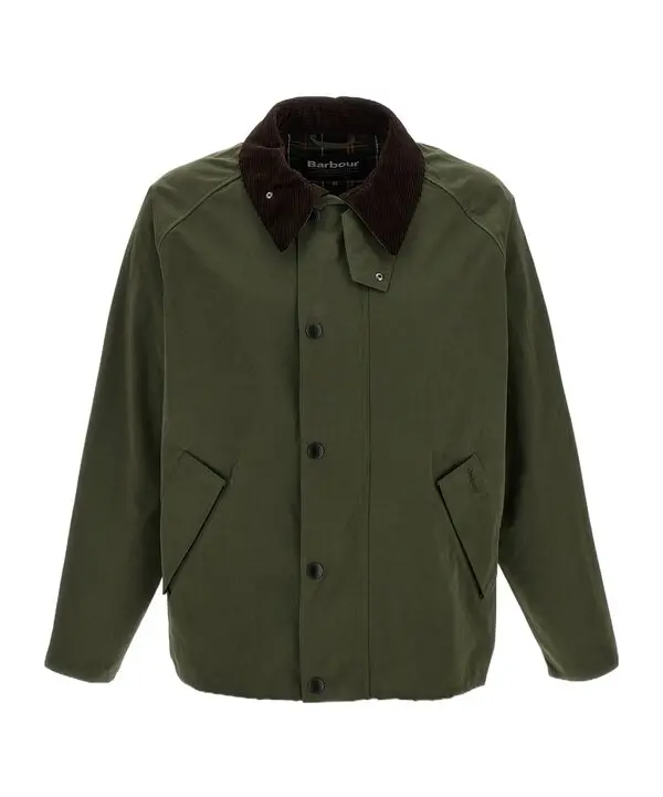 Barbour Long Sleeve Casual Jacket With Corduroy Collar