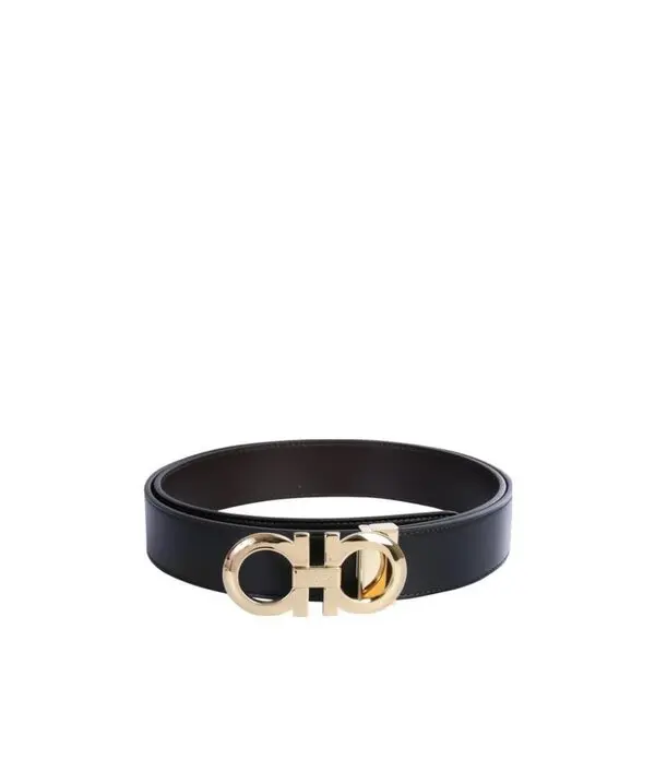 FERRAGAMO Gancini Buckle Belt - Black