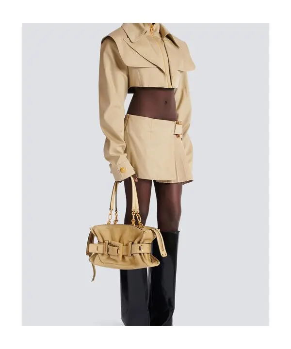 Balmain Anthem Shoulder Bag - Beige