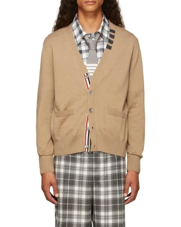 Thom Browne 4-bar V-neck Cardigan