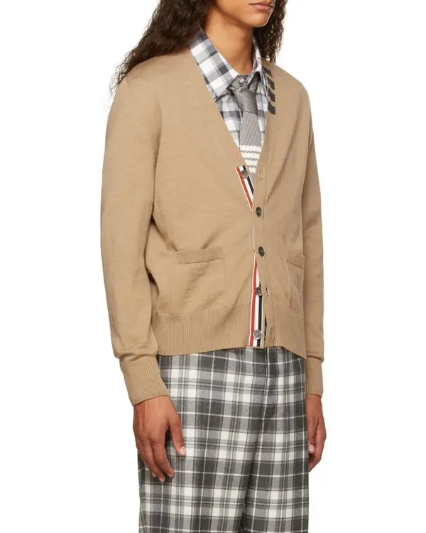 Thom Browne 4-bar V-neck Cardigan