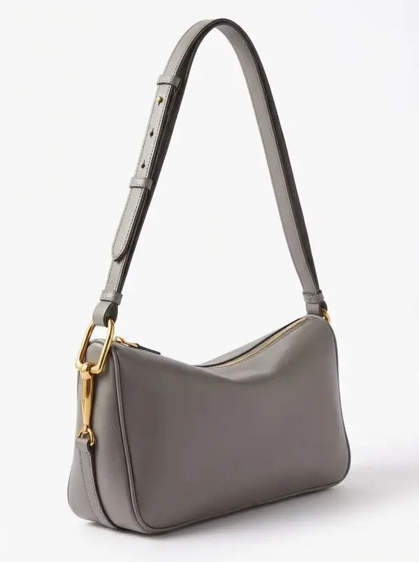 Gucci Half Horsebit Medium Shoulder Bag - Grey