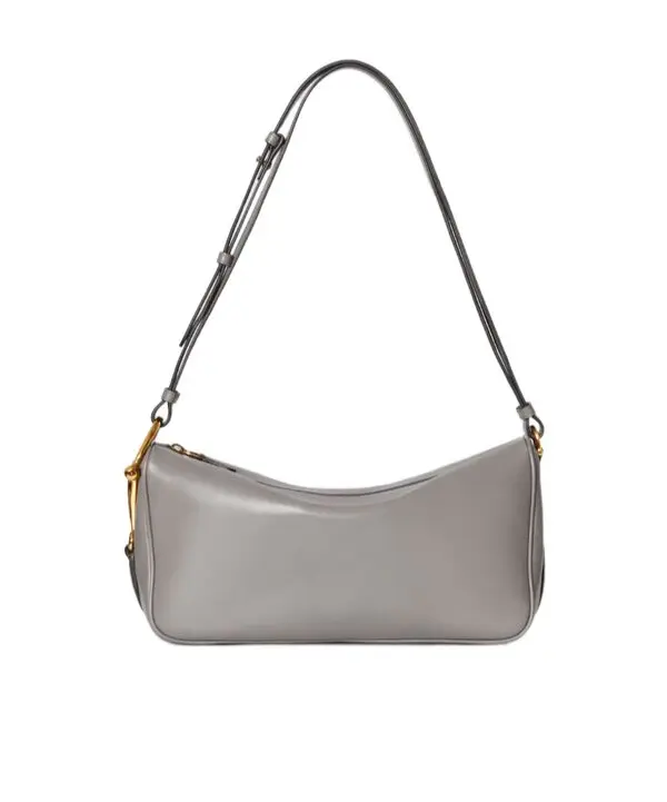 Gucci Half Horsebit Medium Shoulder Bag - Grey