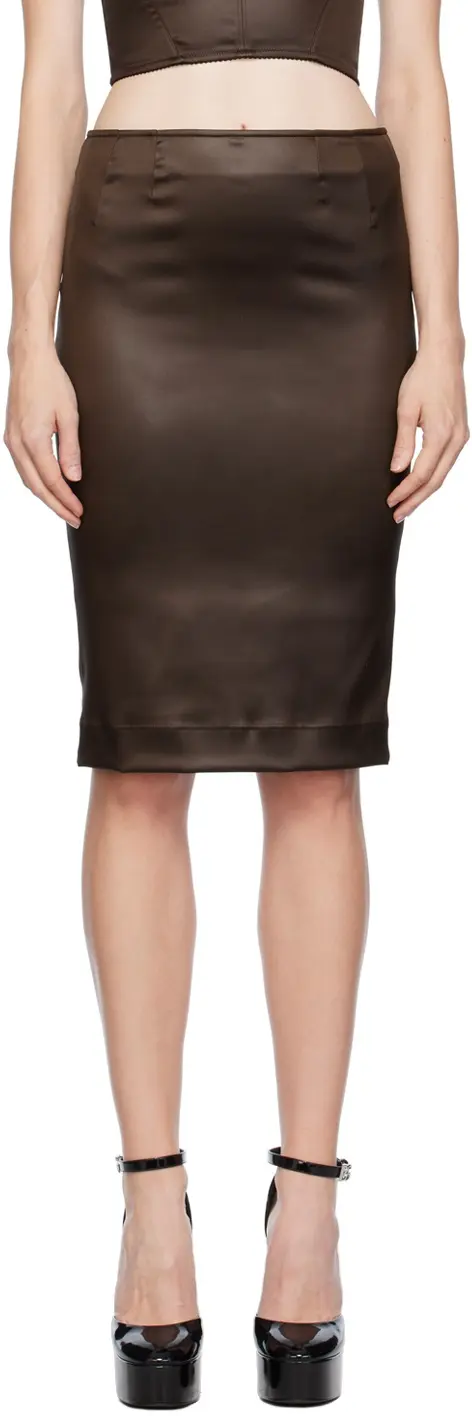 Dolce & Gabbana High-waisted Midi Skirt - Black