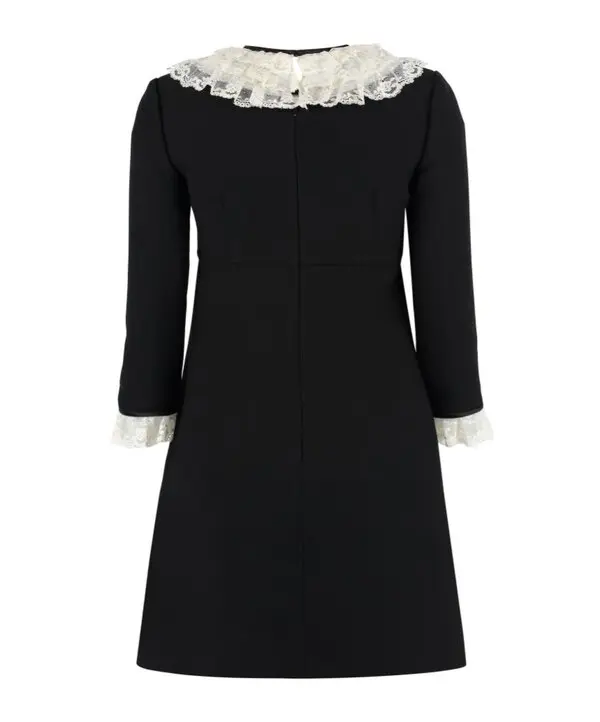 Miu Miu Lace Trimmed Mini Dress