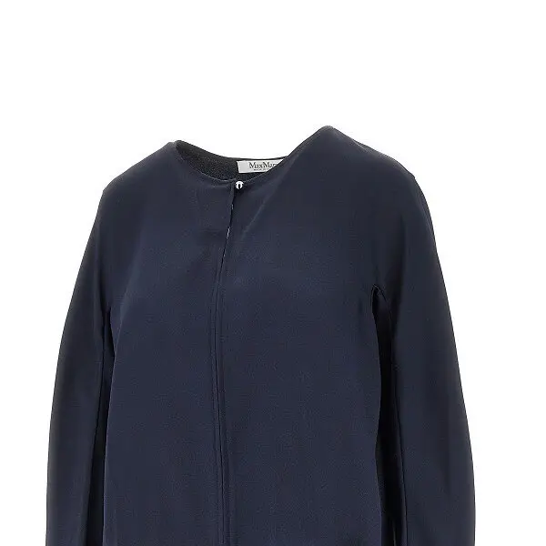 Max Mara Mitico Crewneck Long-sleeved Blouse - Black