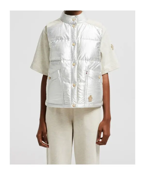 Moncler Pinchot Lamé Down Vest