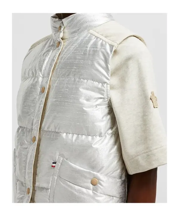 Moncler Pinchot Lamé Down Vest