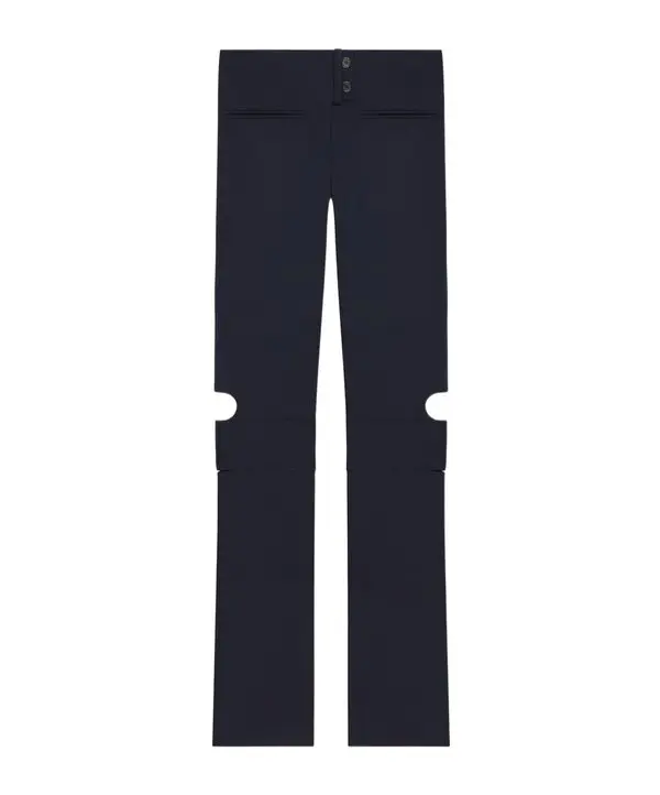 COURREGES Double Buckle Cut-out Trousers - Black