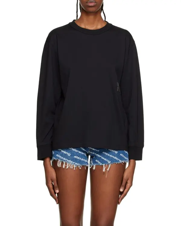 Alexander Wang Long-sleeved T-shirt With Logo Detail
