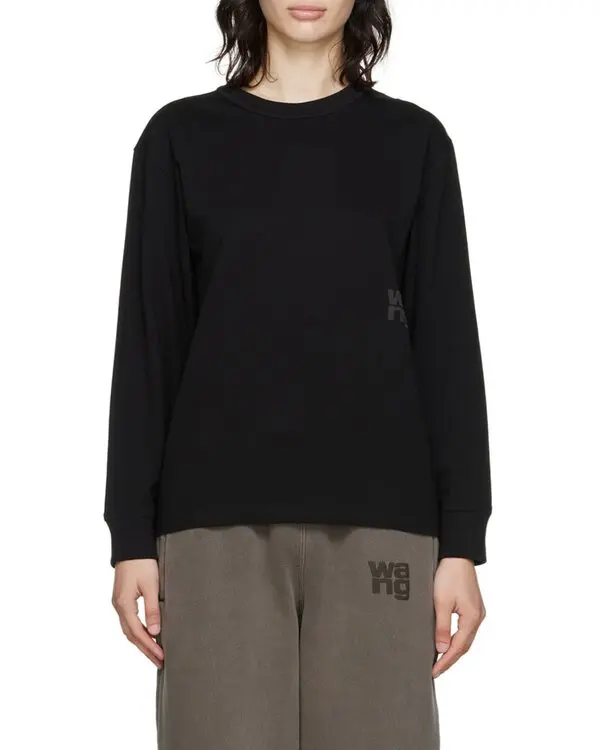 Alexander Wang Long-sleeved T-shirt With Logo Detail