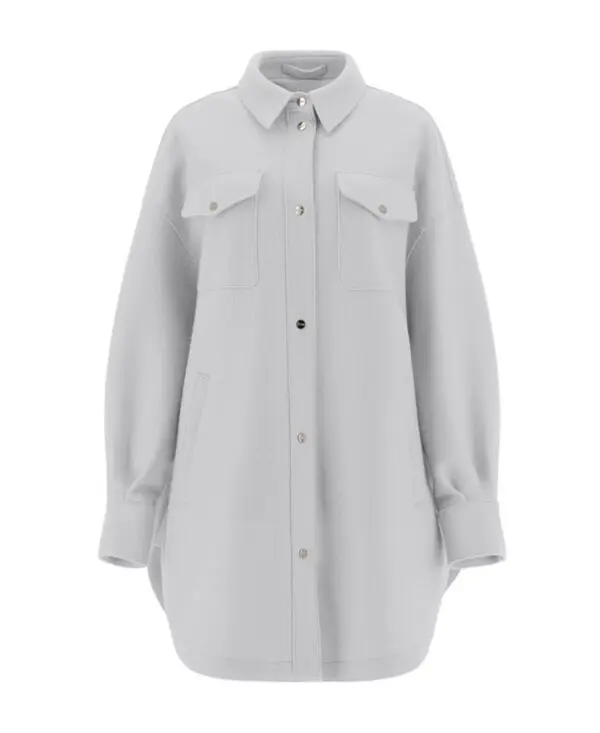 Herno Felted-finish Buttoned Long Shirt
