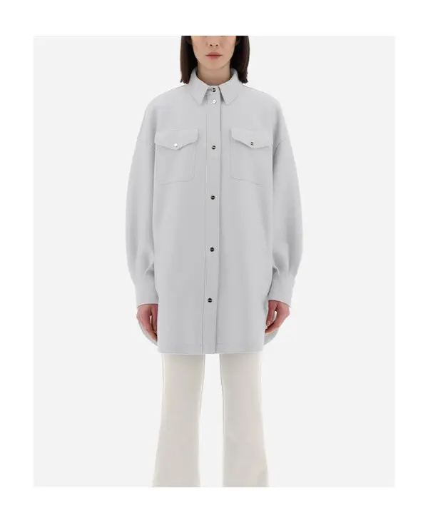 Herno Felted-finish Buttoned Long Shirt