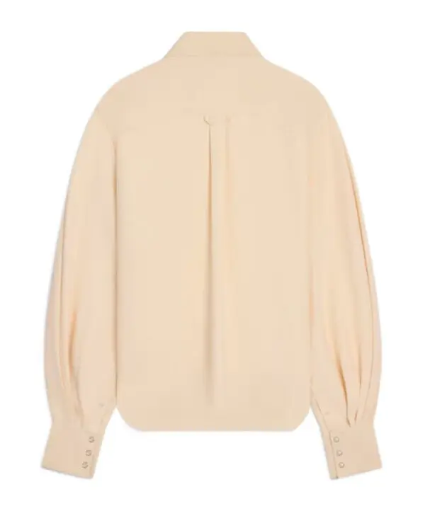 Celine Shirt In Viscose And Silk Cady - Vanilla