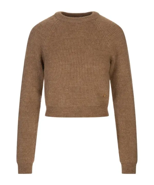 Moschino Long-sleeved Crewneck Jumper - Brown