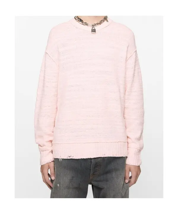 Acne Studios Crew Neck Distressed Sweater