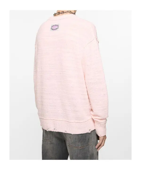 Acne Studios Crew Neck Distressed Sweater