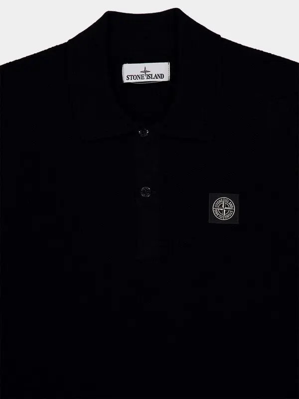 Stone Island Short-sleeved Knitted Polo Shirt
