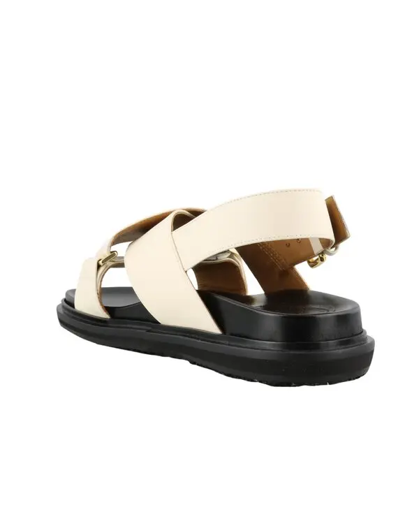 Marni Criss-cross Fussbett Sandals - Nude