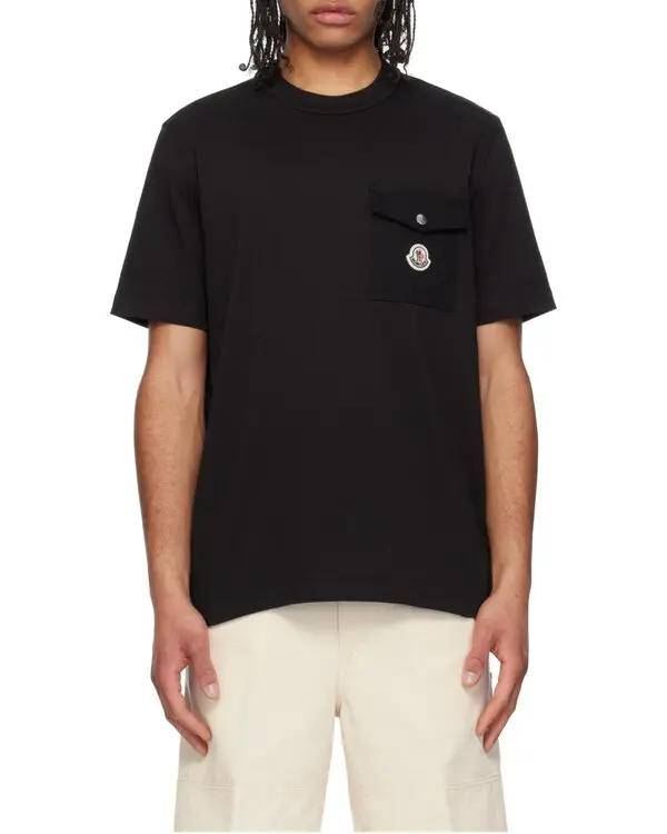 Moncler Pocket Detailed Crewneck T-shirt - Black