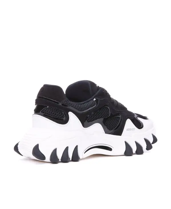 Balmain B-east Leather, Suede, And Mesh Trainers - Black