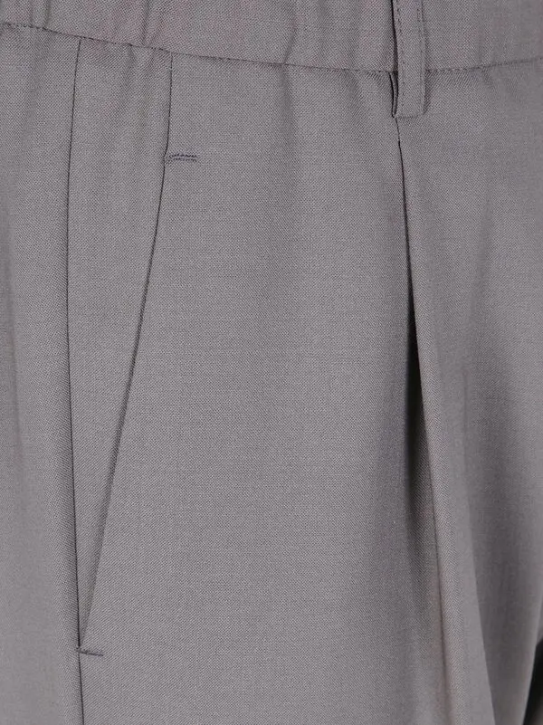 Herno Pleated Back-pocket Trousers - Gray