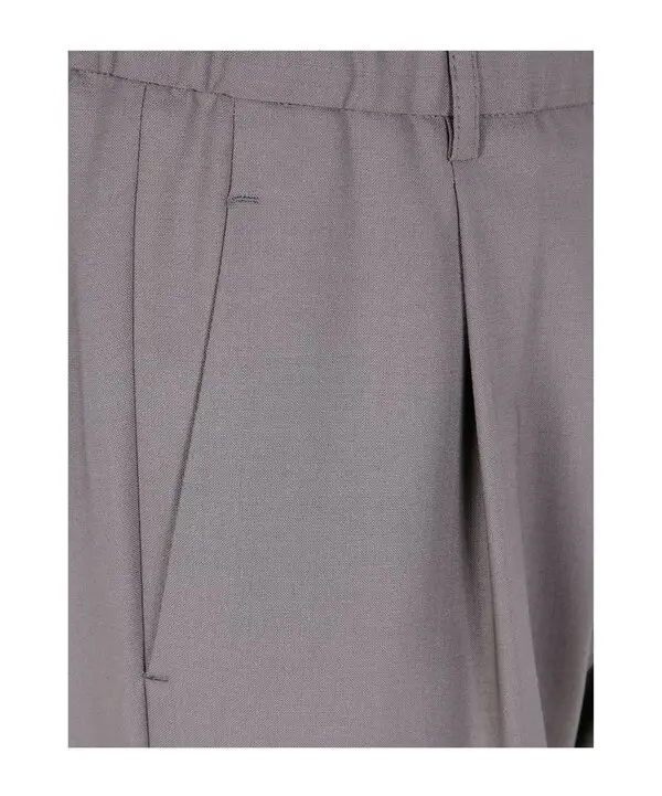 Herno Pleated Elasticated Waist Trousers - Gray