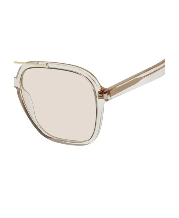 Saint Laurent Square Frame Sunglasses - Beige