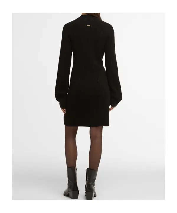 Barbour Long Sleeve Zip-up Ribbed Knit Dress