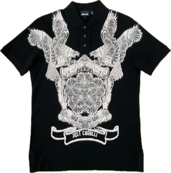 Just Cavalli Short-sleeved Polo Shirt - Black