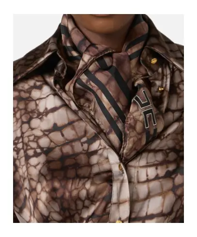 Elisabetta Franchi Patterned Scarf - Cocoa