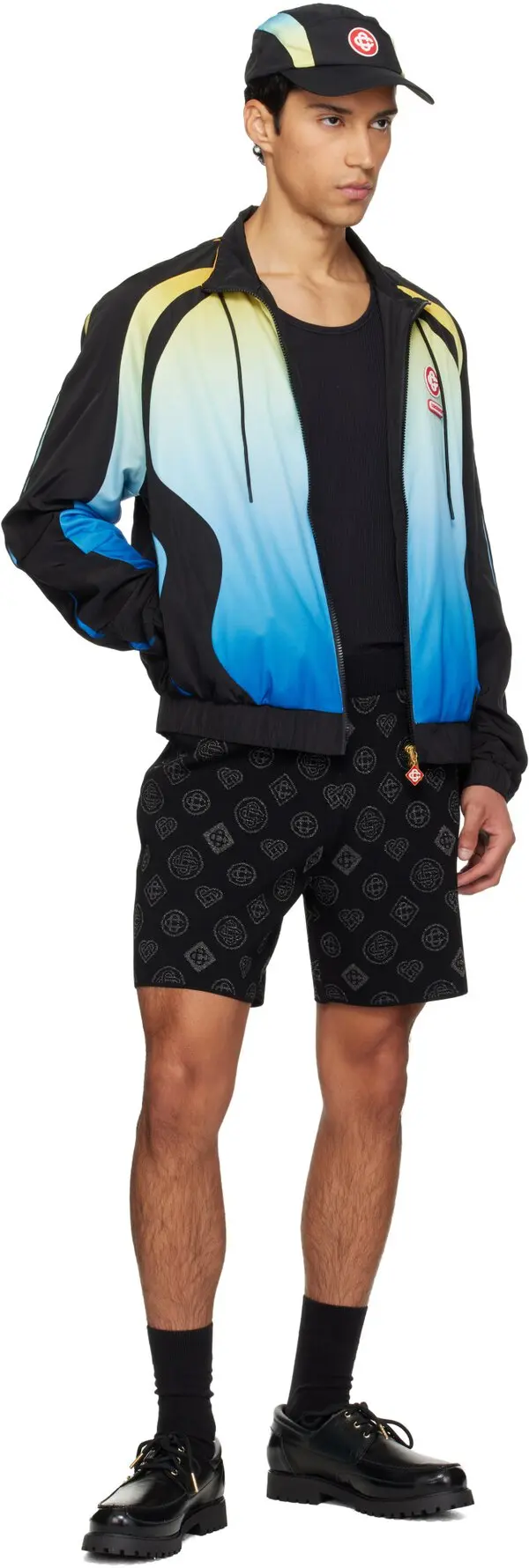Casablanca Drawstring Stretch Jacquard Bermuda Shorts