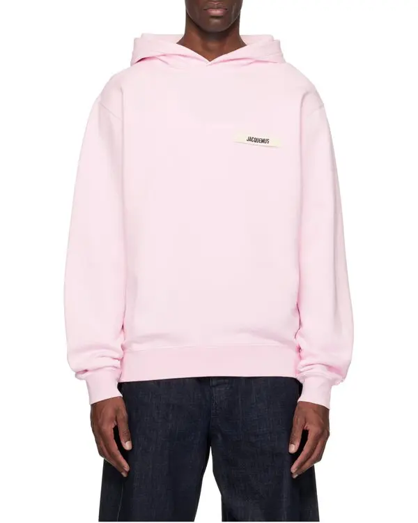 Jacquemus The Gros Grain Long-sleeve Hoodie - Pink