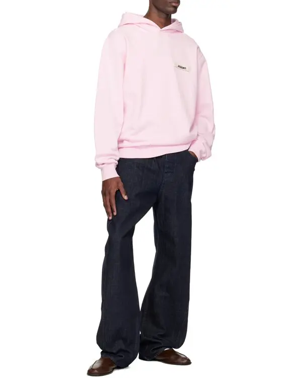 Jacquemus The Gros Grain Long-sleeve Hoodie - Pink