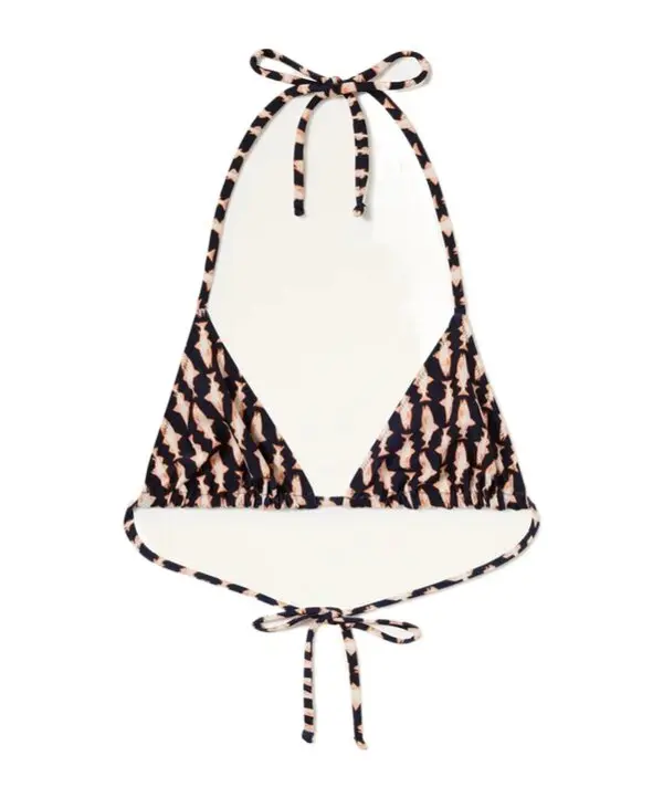La DoubleJ Printed Triangle Bikini Top - Multicolor