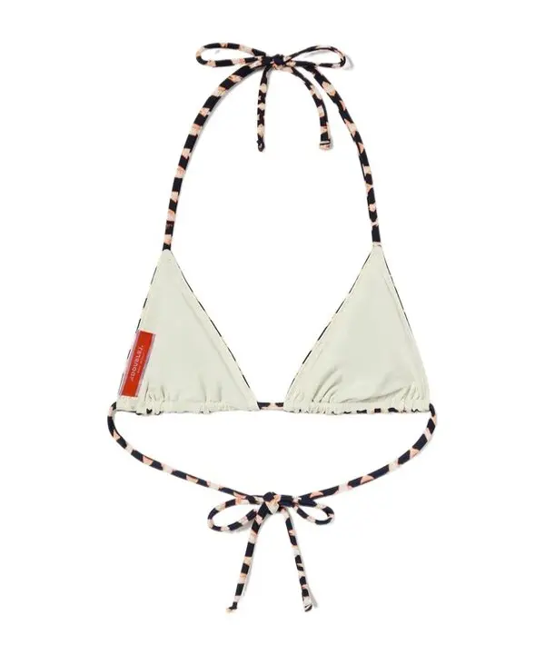 La DoubleJ Printed Triangle Bikini Top - Multicolor