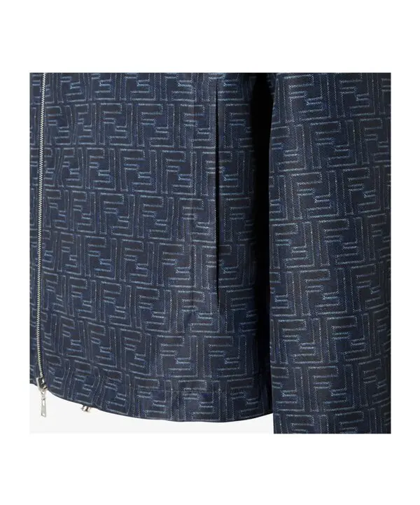 Fendi All-over Ff Printed Hooded Reversible Jacket