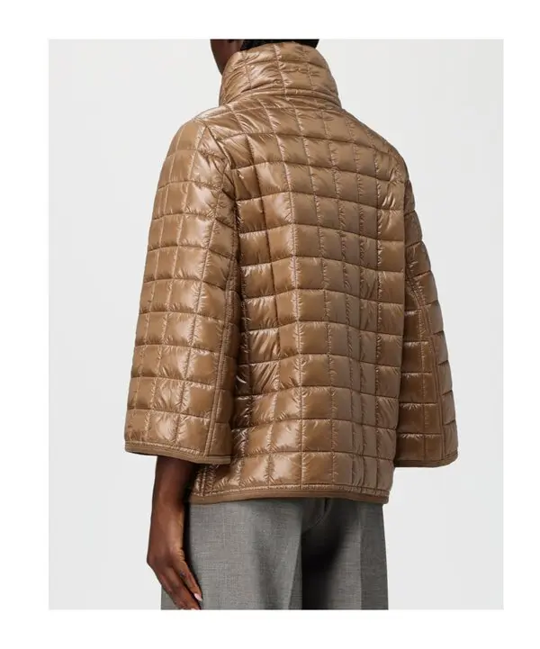 FAY Quilted Toggle Coat - Brown
