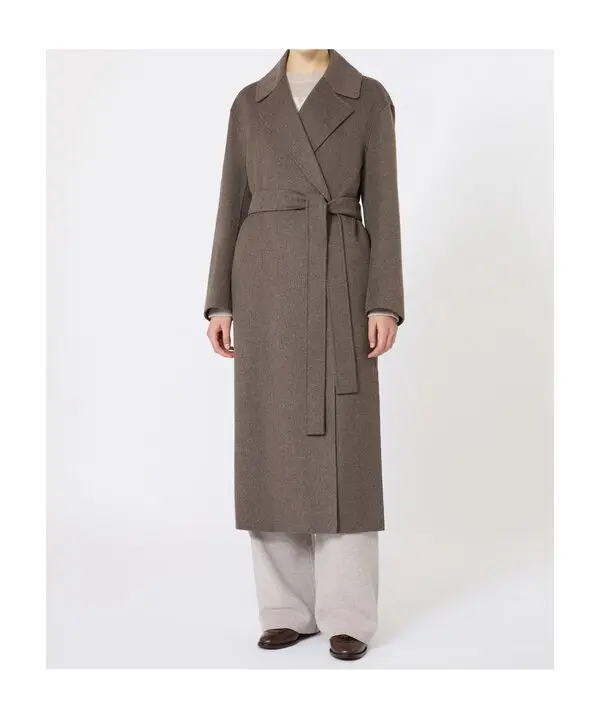 Max Mara Luna Belted Long Coat - Brown