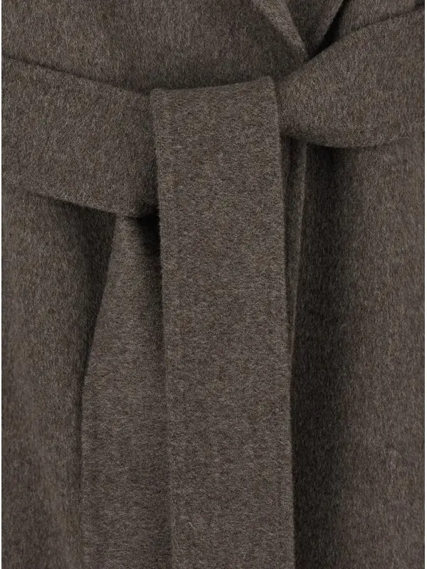 Max Mara Luna Belted Long Coat - Brown