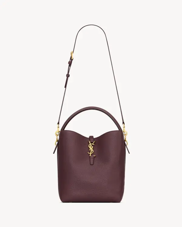 Saint Laurent Le 37 Supple Bucket Bag - Cabernet Red