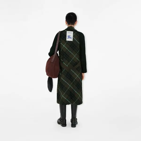 Burberry Reversible Belted Trench Coat With Checked Paneling